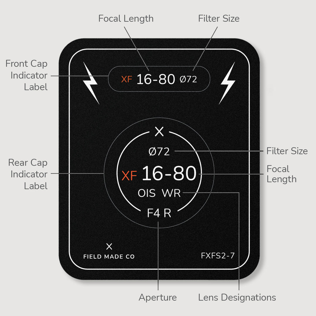 Lens Cap Stickers for Fujifilm XF Lenses by Field Made Co - Quick ...