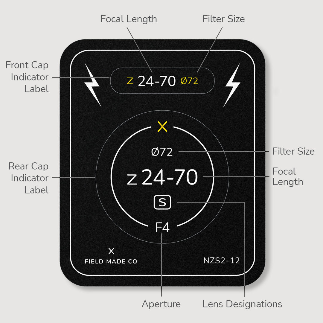Lens Cap Stickers for Nikon Z lenses by Field Made Co - Quick ...