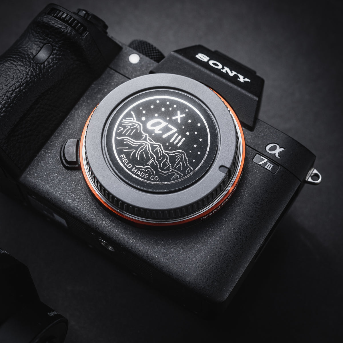 Special Edition Silver Foil Indicator Sticker for Sony FE Body Caps