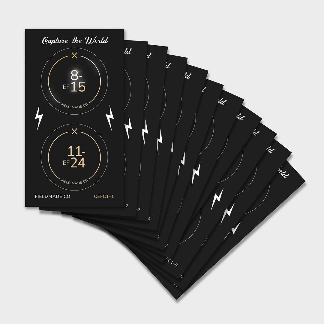 Lens Indicator stickers labels for canon EF lenses | Field Made Co.